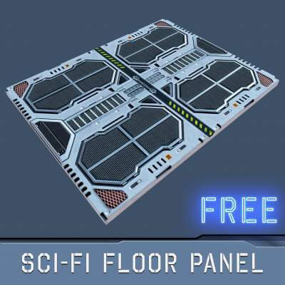 Sci-Fi Floor Panel Free 3D Model by Siamak