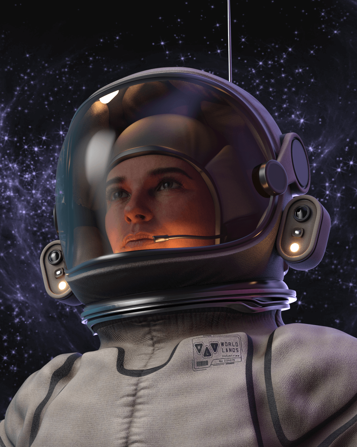 In Space 3D Render, Digital Art by Sid Singh