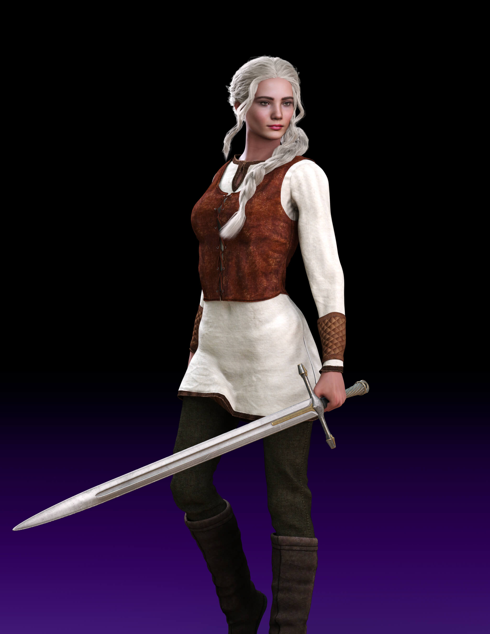 Cirilla Fiona (Freya Allan) Character, Hairs & Outfit G9 - Daz Content by Signature Studio