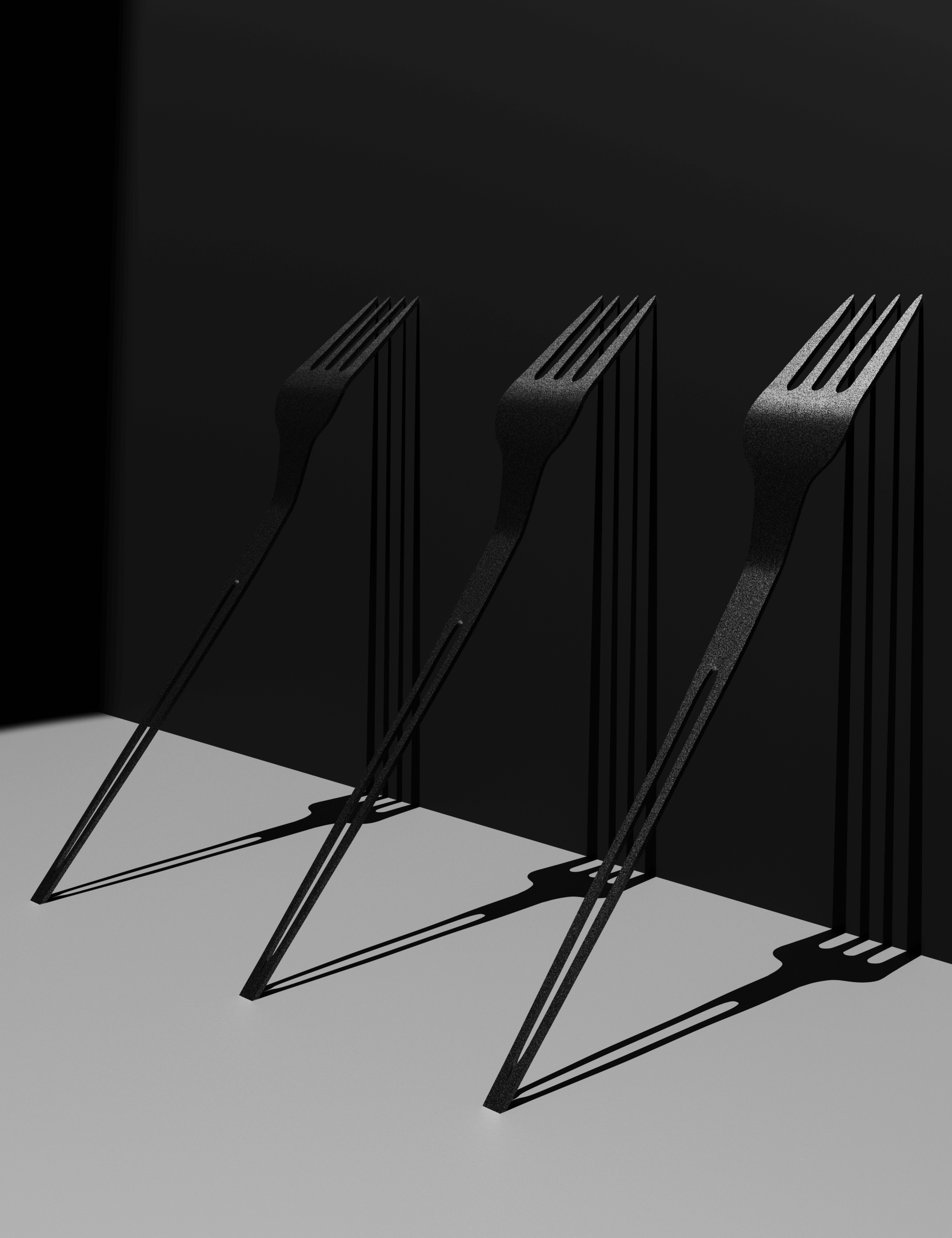 Beautiful Fork Render 3D Render, Digital Art by Signature Studio