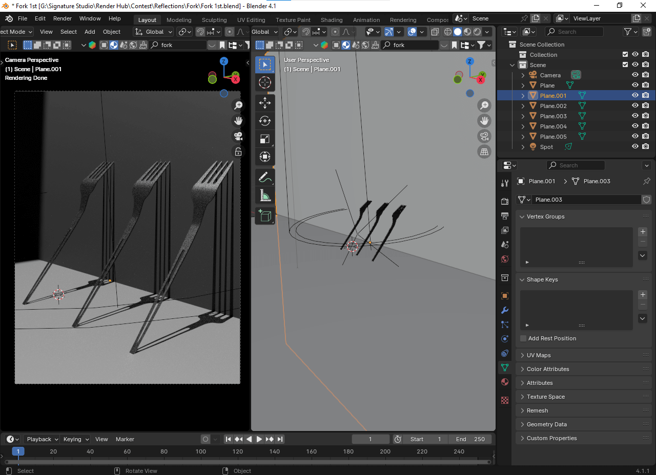 Beautiful Fork Render 3D Render, Digital Art by Signature Studio