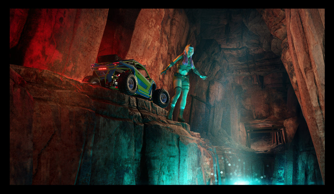 Laura Tombs Utah Mine Explorer 3D Render, Digital Art by signshop