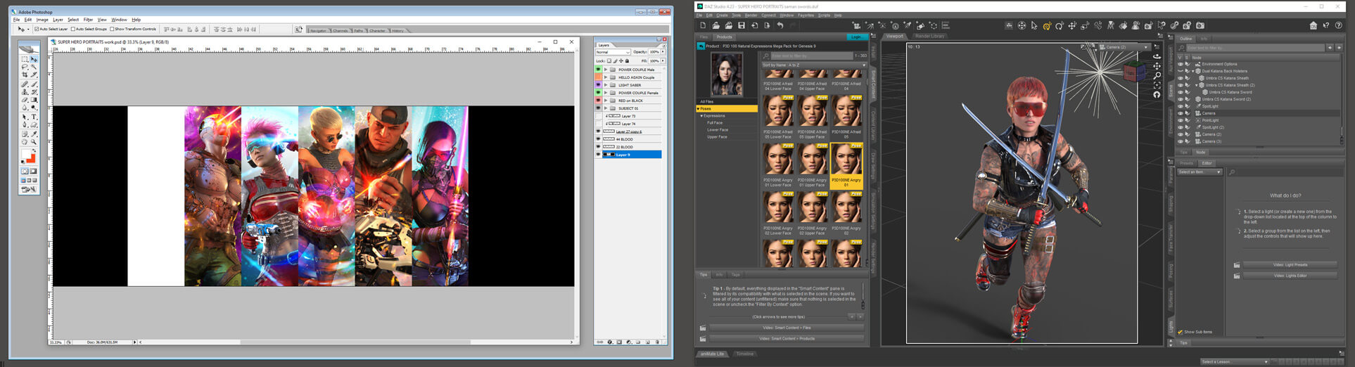 The Hunter Tracker Team 3D Render, Digital Art by signshop