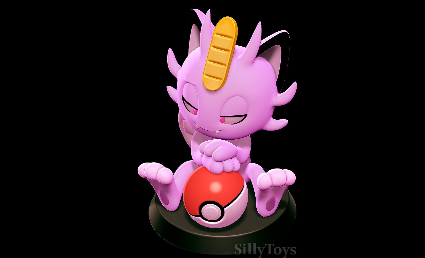Alolan Meowth - Pokemon 3D Print Model by SillyToys