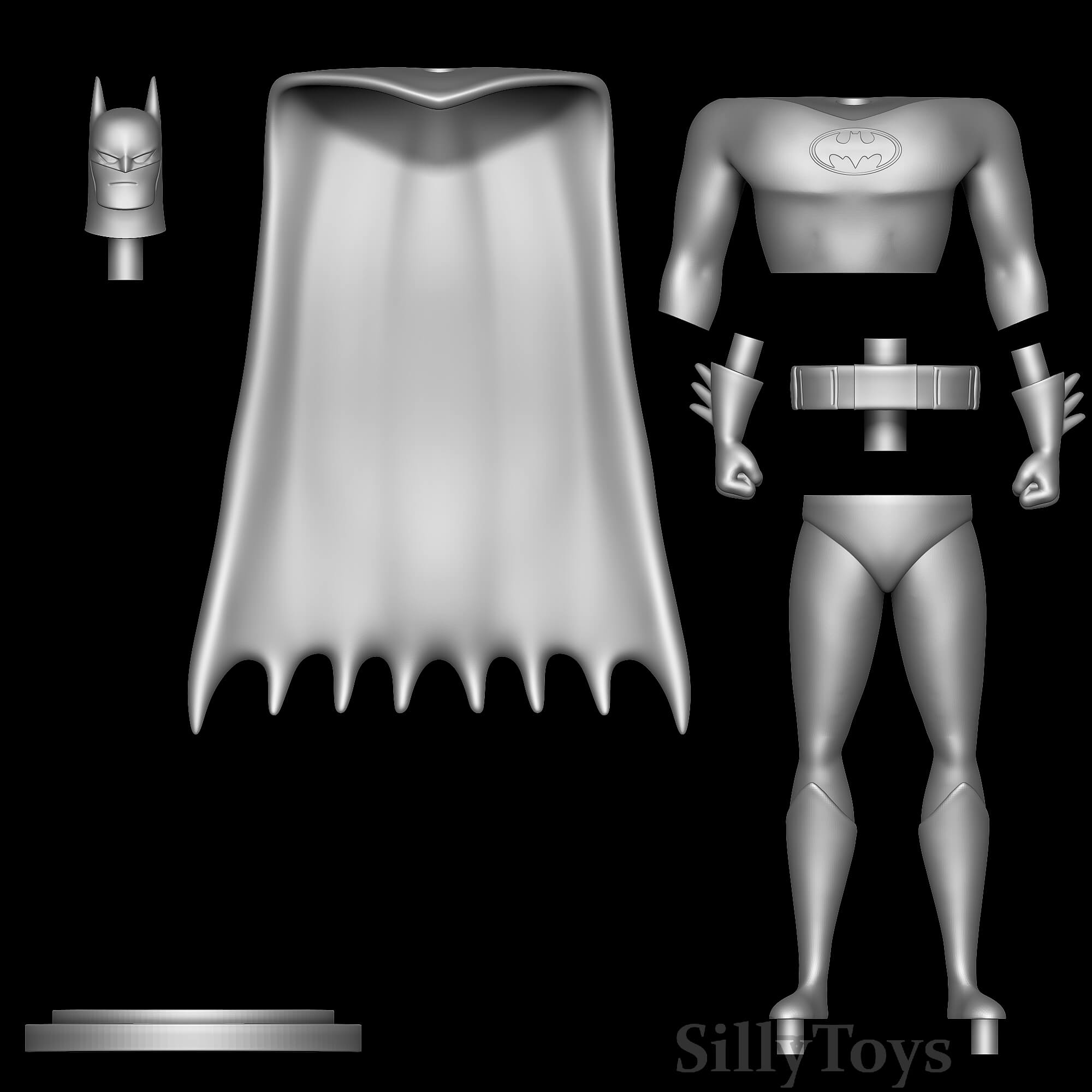 Batman - Batman Animated Series 3D Model by SillyToys