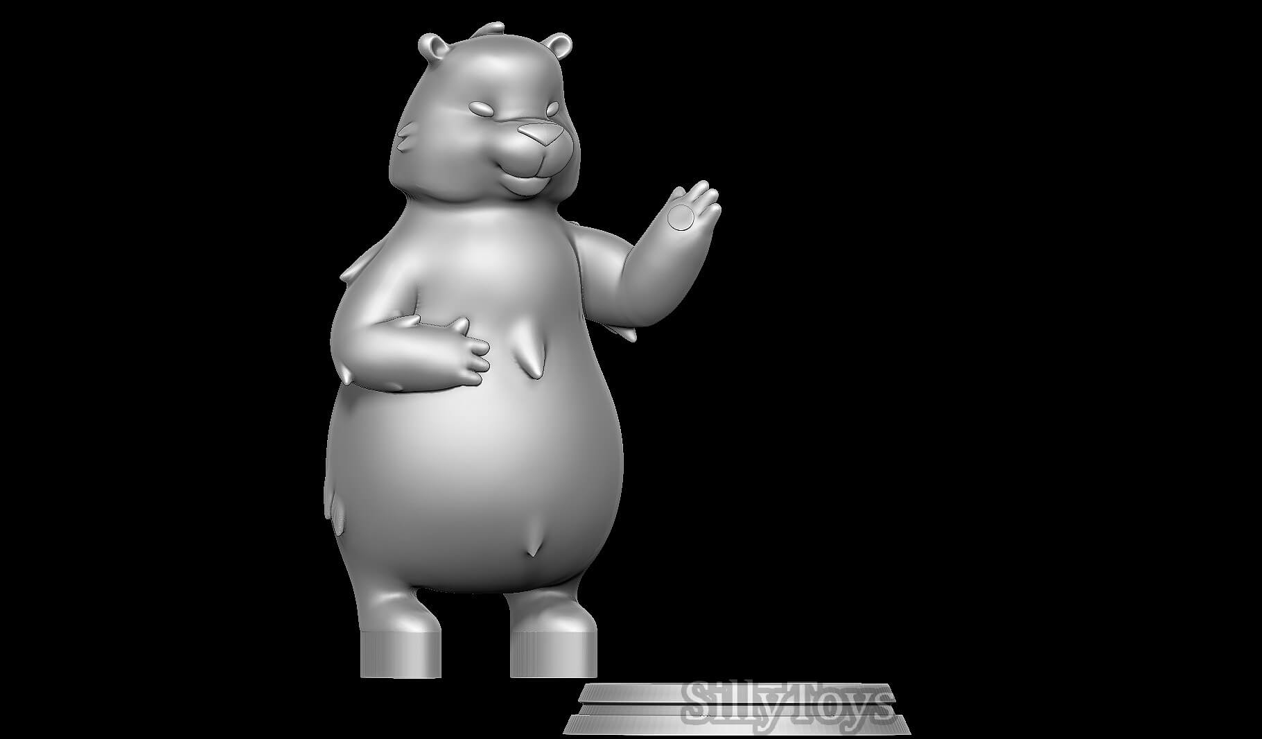 Bear Cartoon - 3D Model by SillyToys
