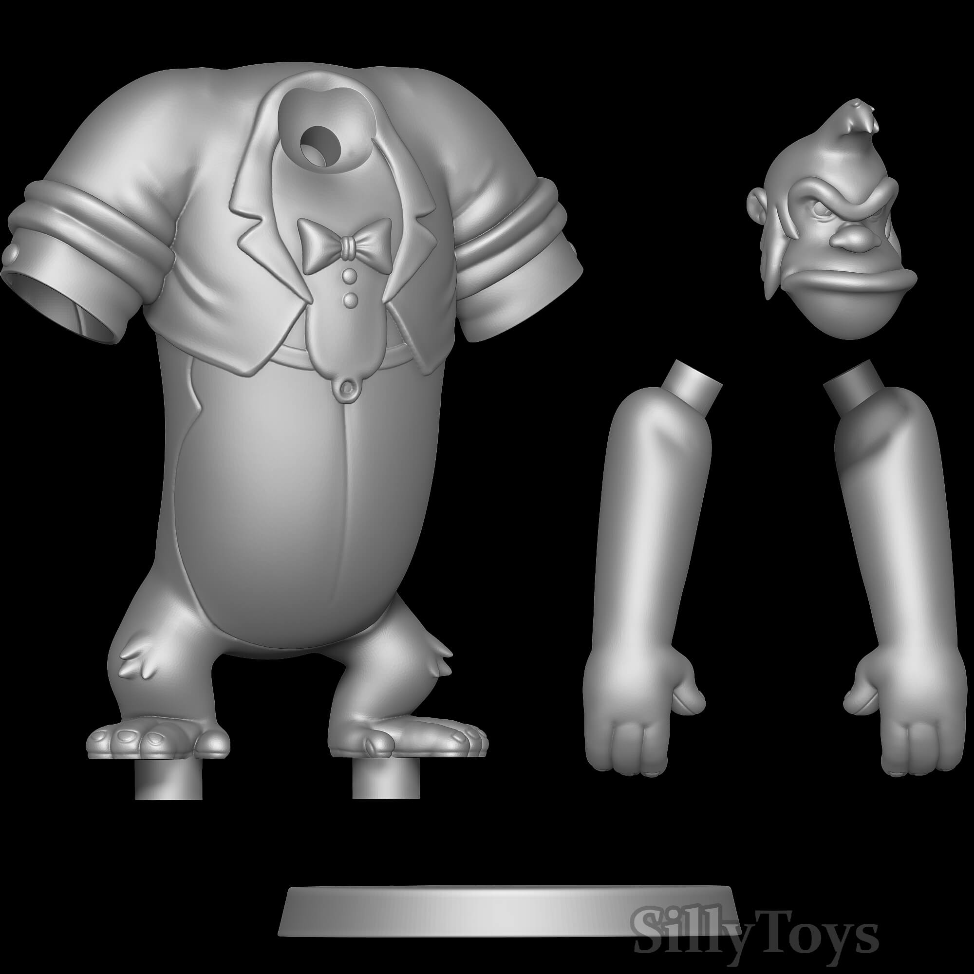 Bongo The Gorilla - Who Framed Roger Rabbit 3D Model by SillyToys