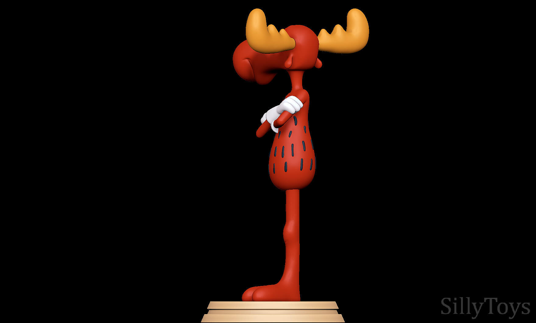 Bullwinkle J. Moose - 3D Print Model by SillyToys