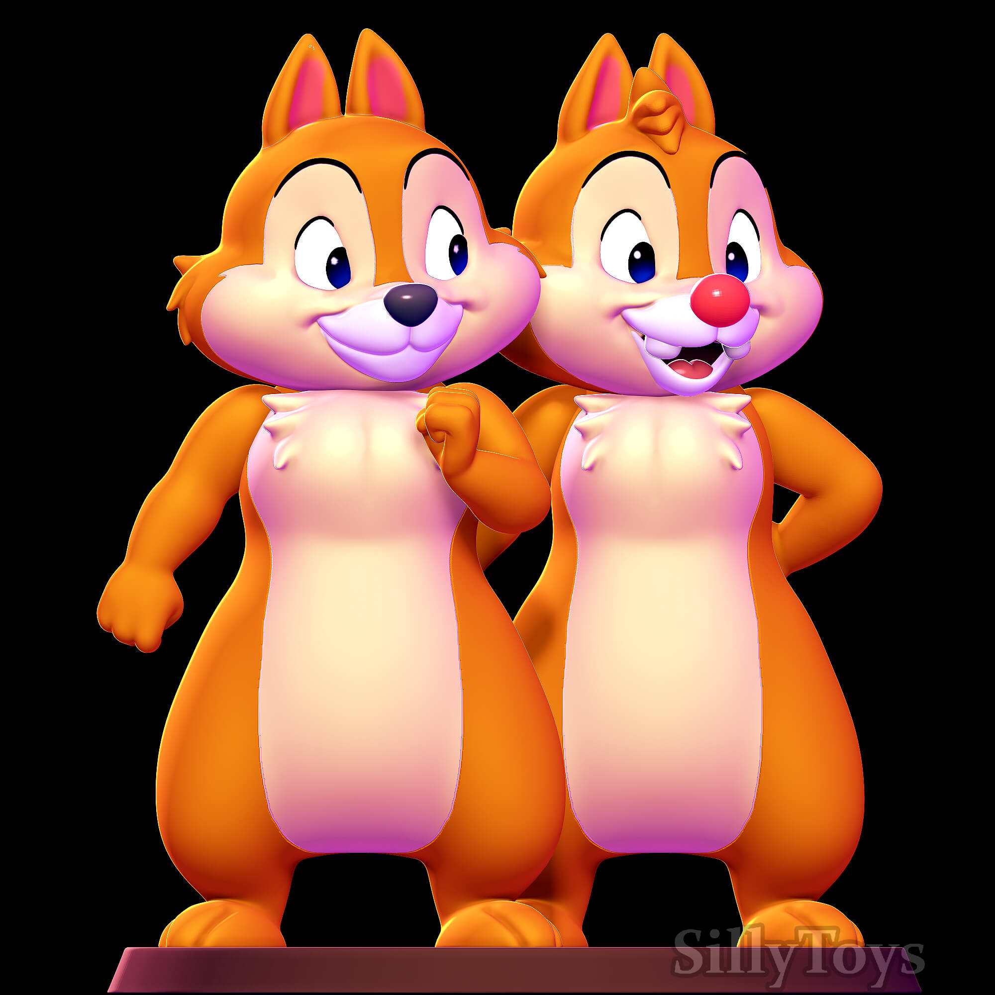Chip and Dale - 3D Model by SillyToys