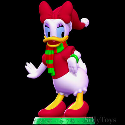 Daisy Duck Christmas - 3D Model by SillyToys