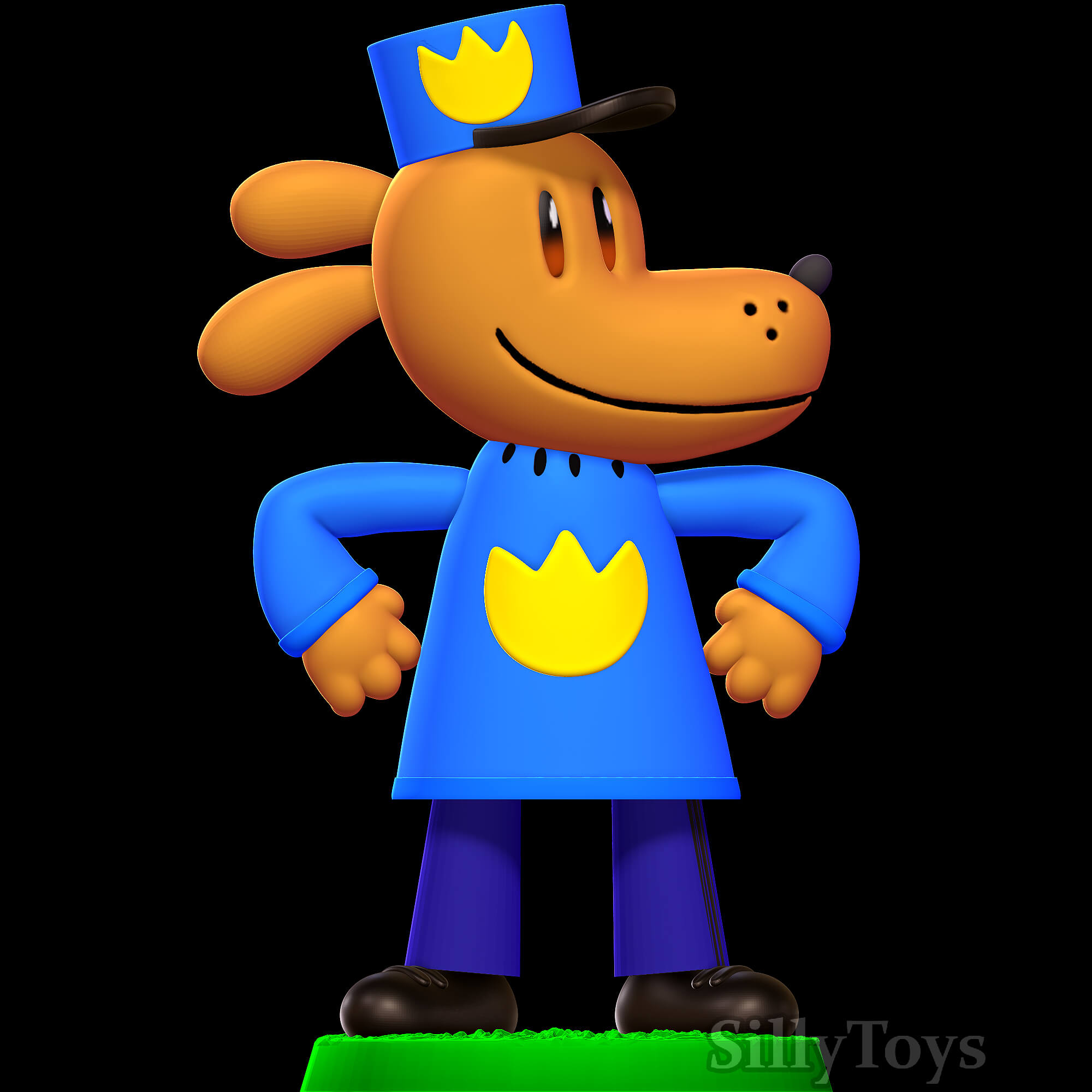 Dog Man - DreamWorks 3D Model by SillyToys