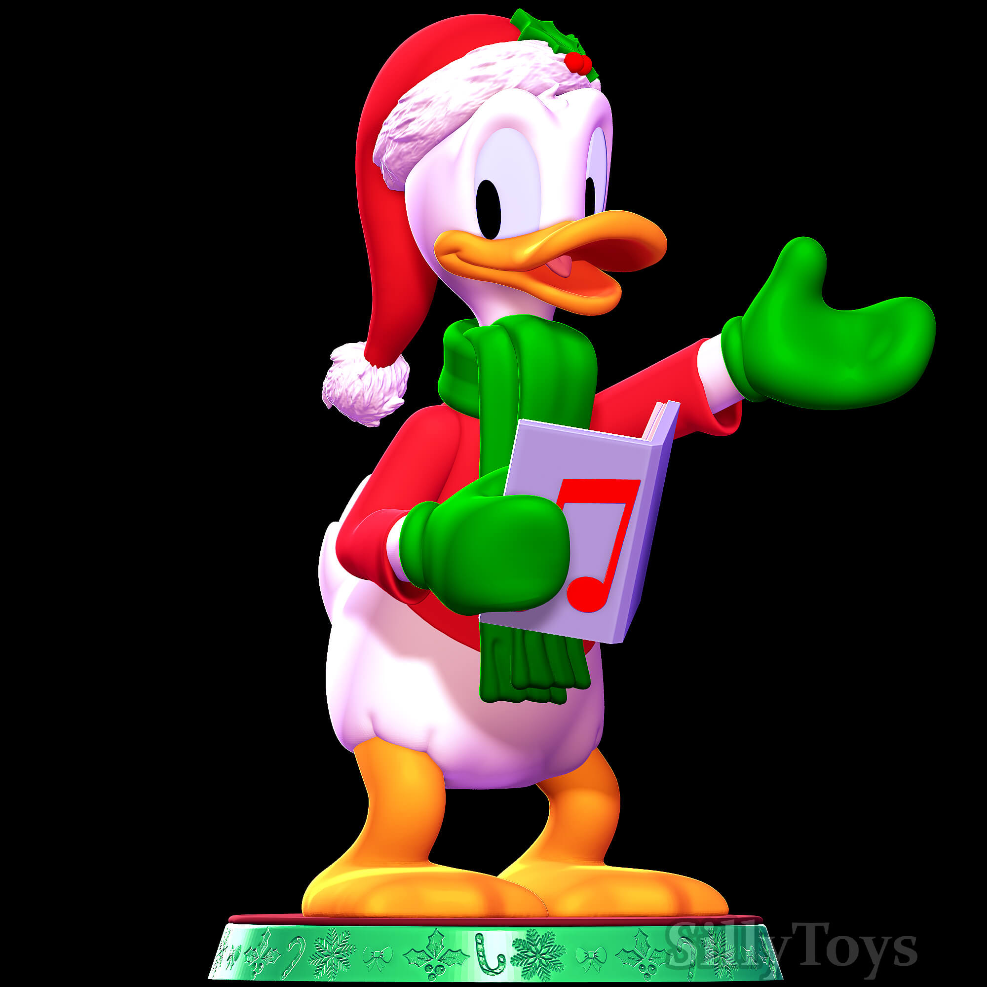 Donald Duck Christmas - 3D Model by SillyToys