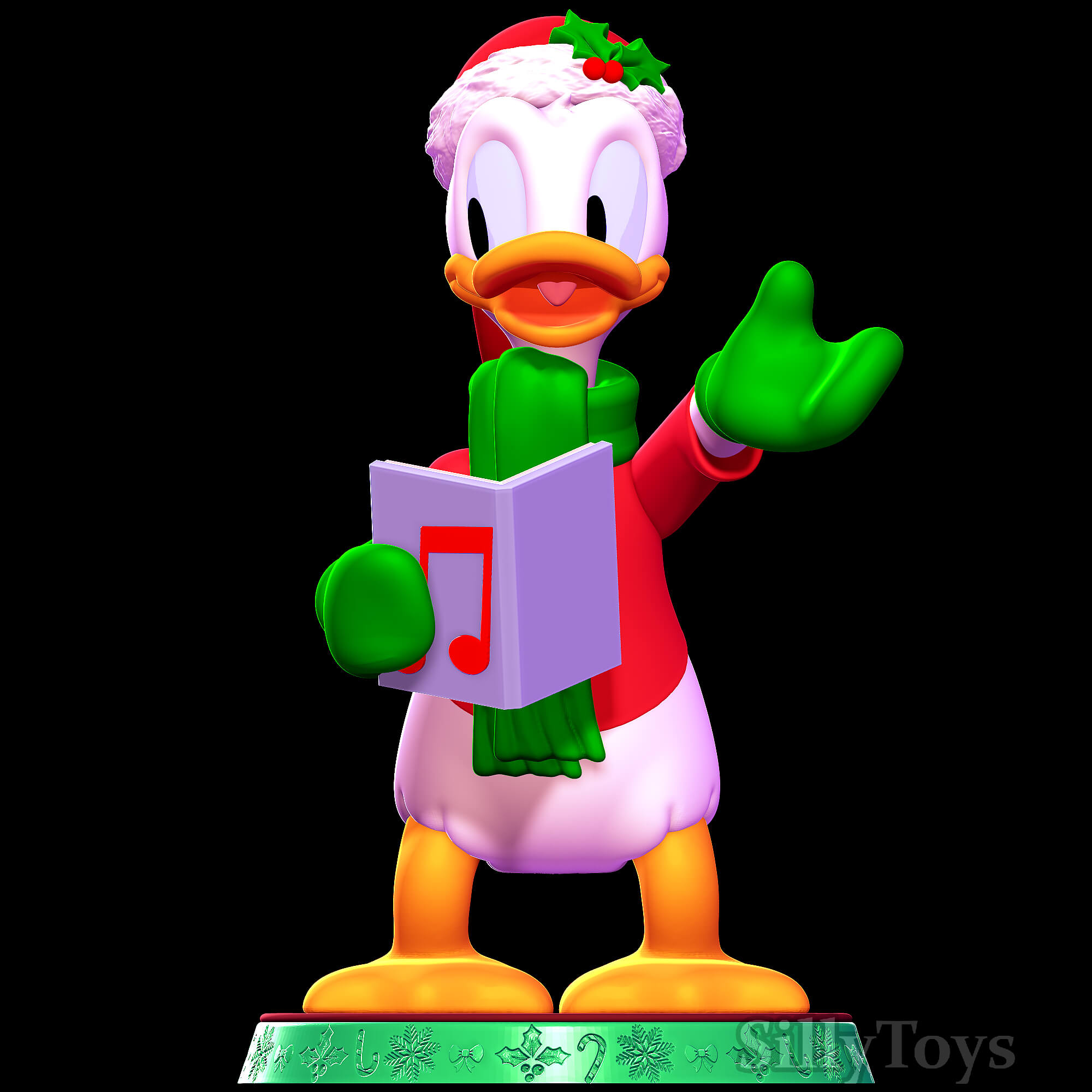 Donald Duck Christmas - 3D Model by SillyToys