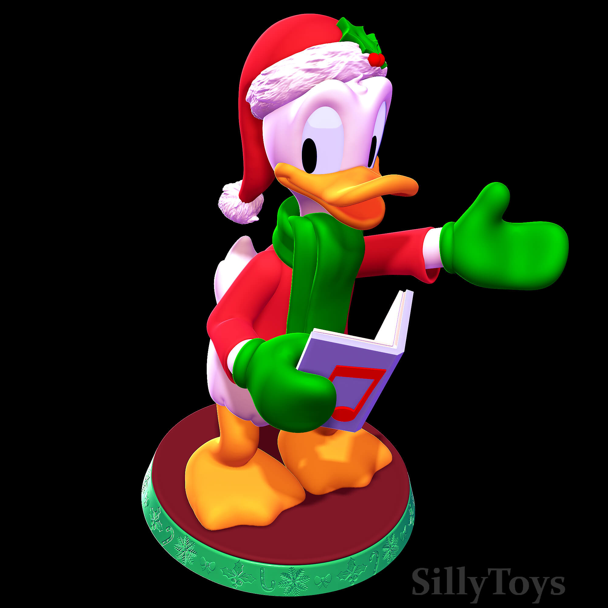 Donald Duck Christmas - 3D Model by SillyToys