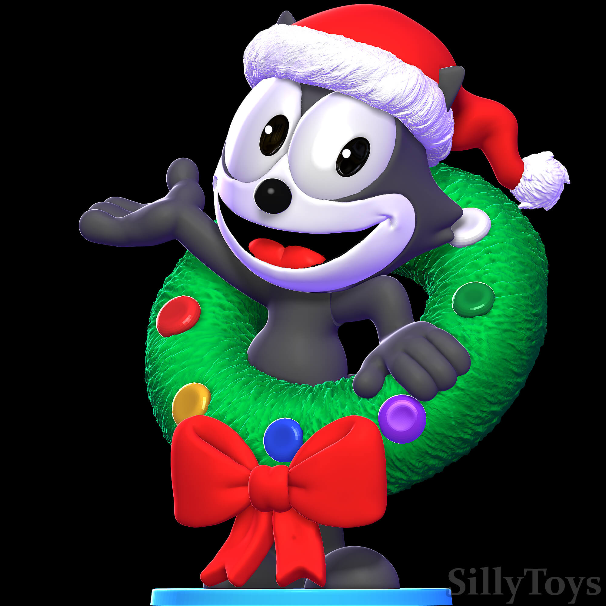 Felix The Cat Christmas - 3D Model by SillyToys