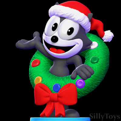 Felix The Cat Christmas - 3D Model by SillyToys