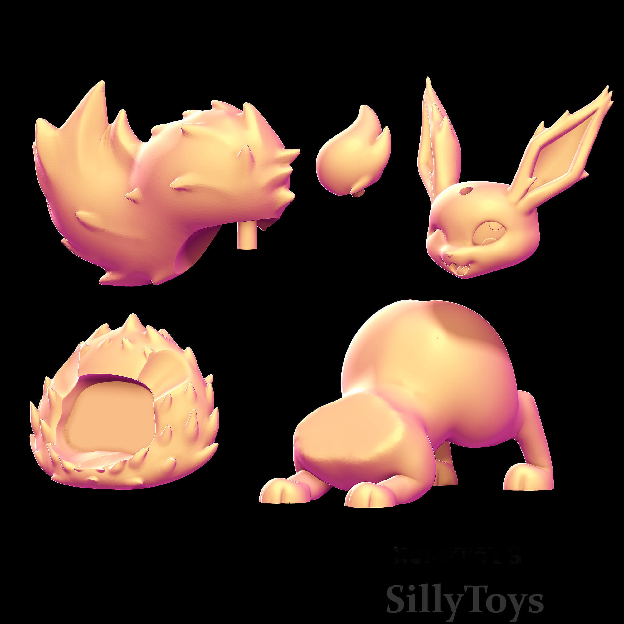 Flareon - Pokémon 3D Model by SillyToys