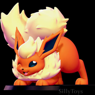 Flareon - Pokémon 3D Model by SillyToys