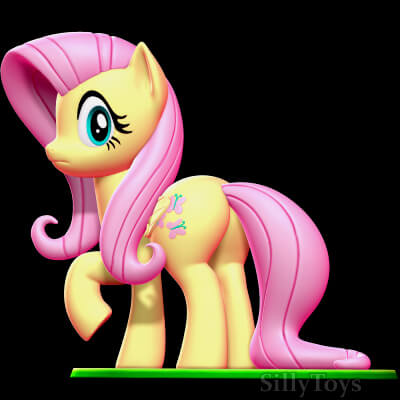 Fluttershy - My Little Pony: Friendship Is Magic 3D Model by SillyToys