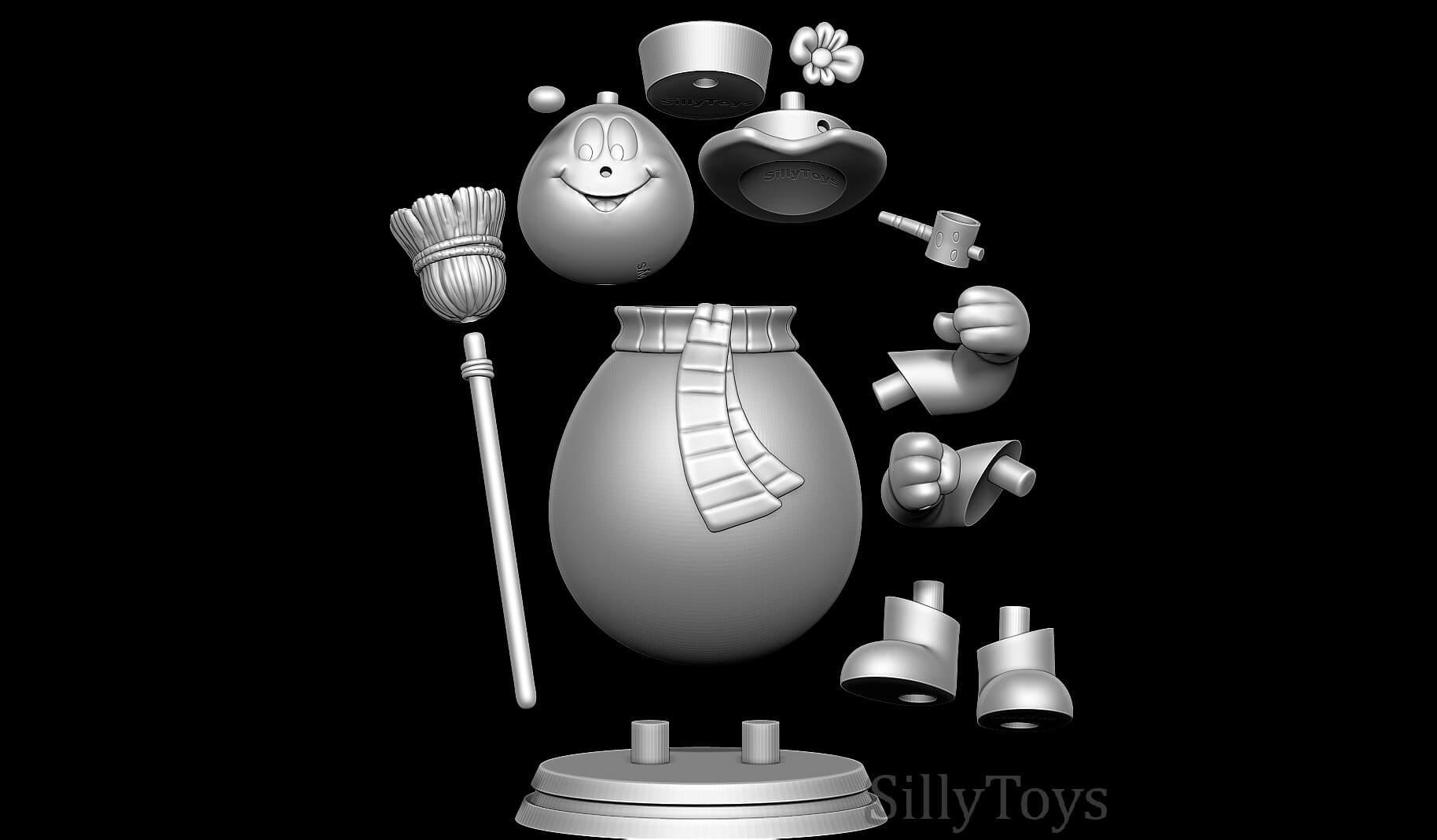 Frosty The Snowman - 3D Model by SillyToys