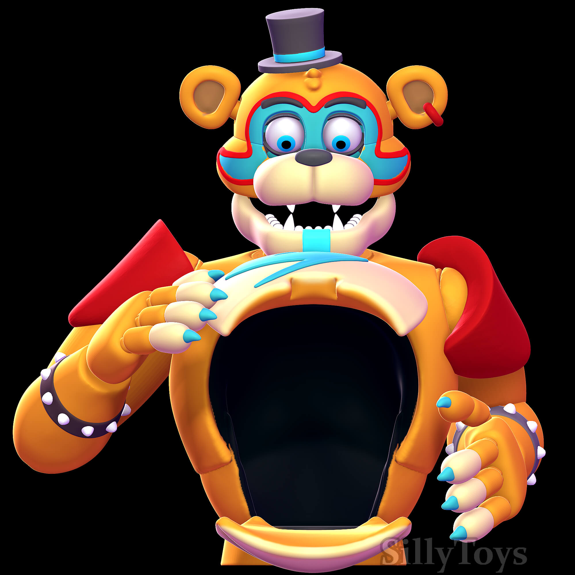 Glamrock Freddy Open Chest Bust - Five Nights at Freddy's SE 3D Model ...