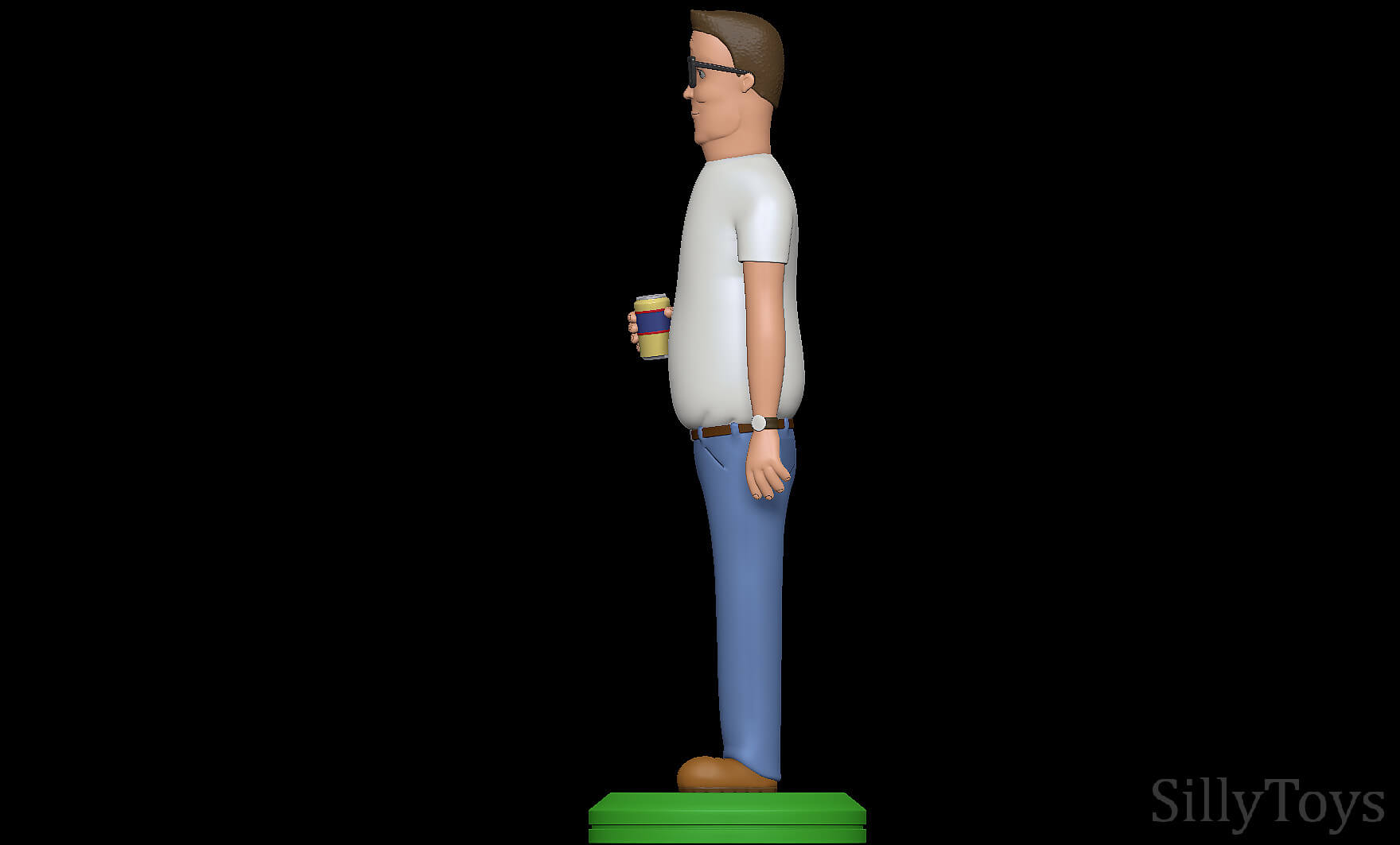Hank Hill - King of The Hill 3D Model by SillyToys