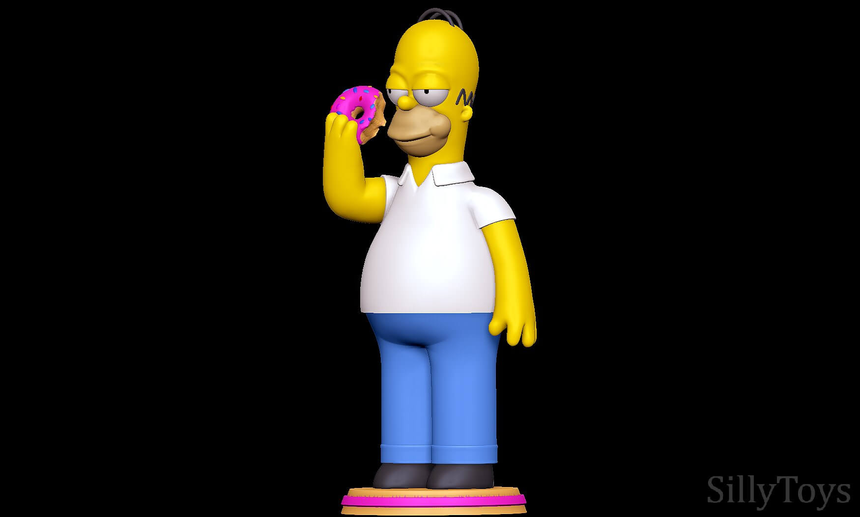 Homer Simpson Eating Donut - The Simpsons 3D Model by SillyToys
