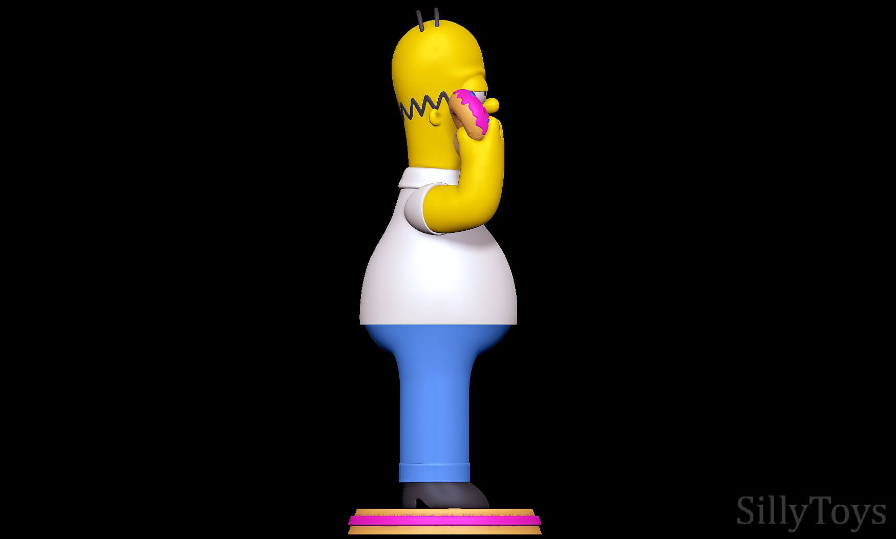Homer Simpson Eating Donut - The Simpsons 3D Model by SillyToys