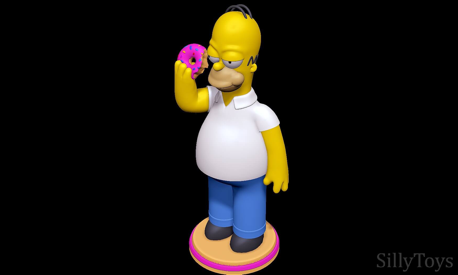 Homer Simpson Eating Donut - The Simpsons 3D Model by SillyToys