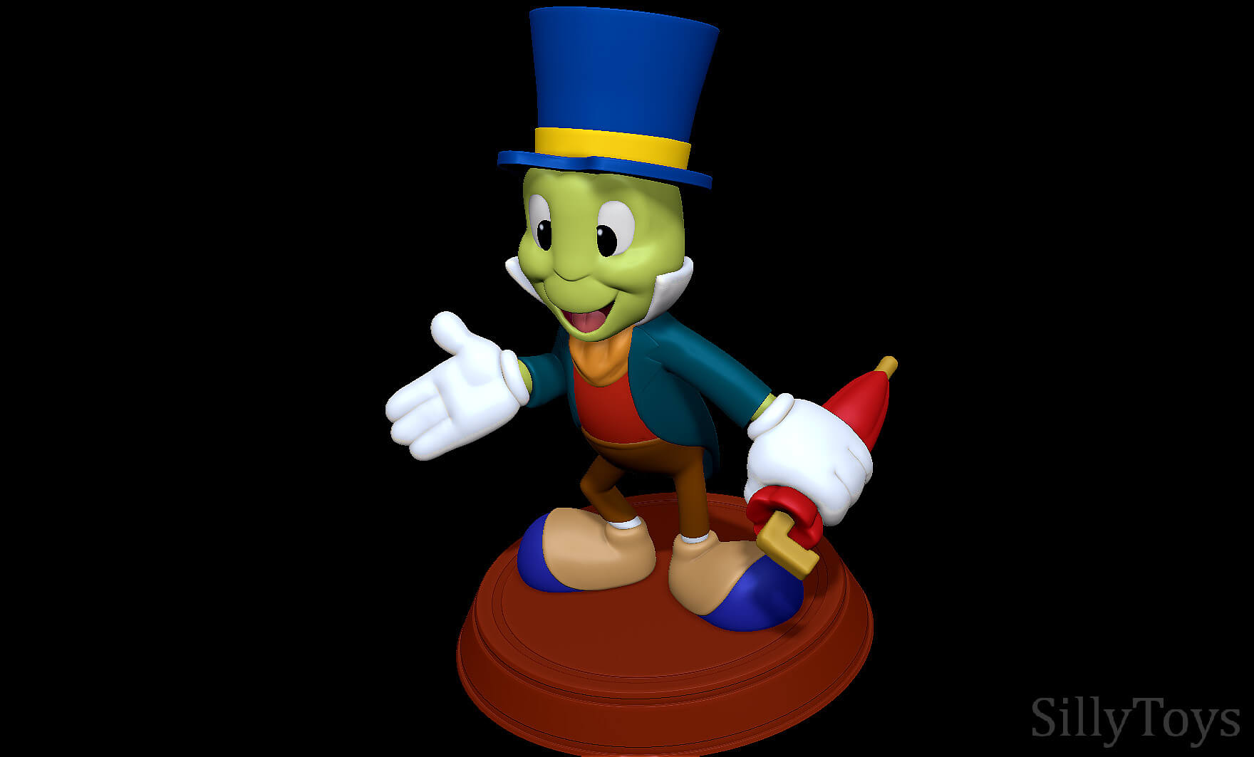 Jiminy Cricket - Pinocchio 3D Model by SillyToys
