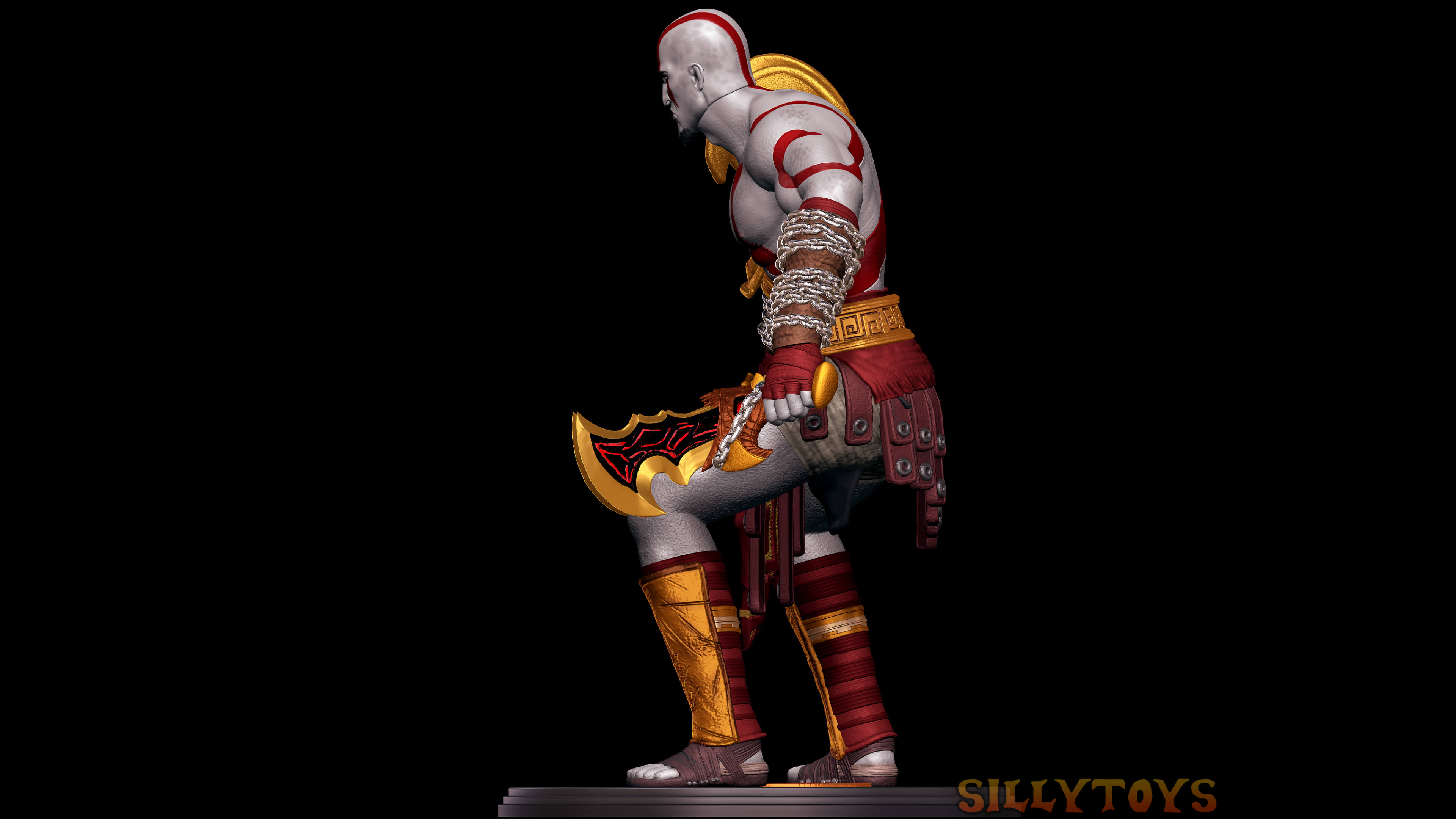 Kratos - God of War 3 3D Model by SillyToys
