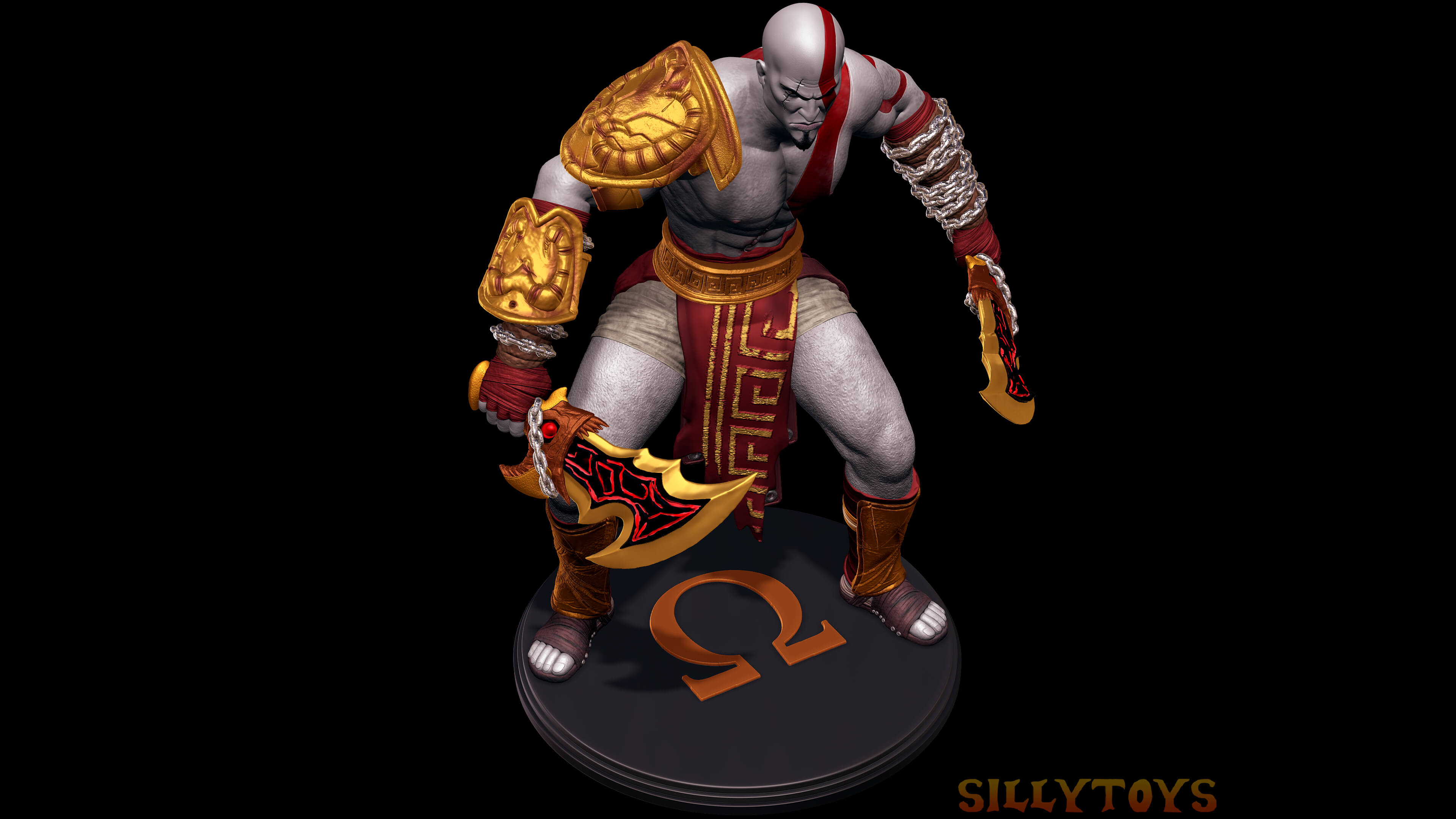 Kratos - God of War 3 3D Model by SillyToys