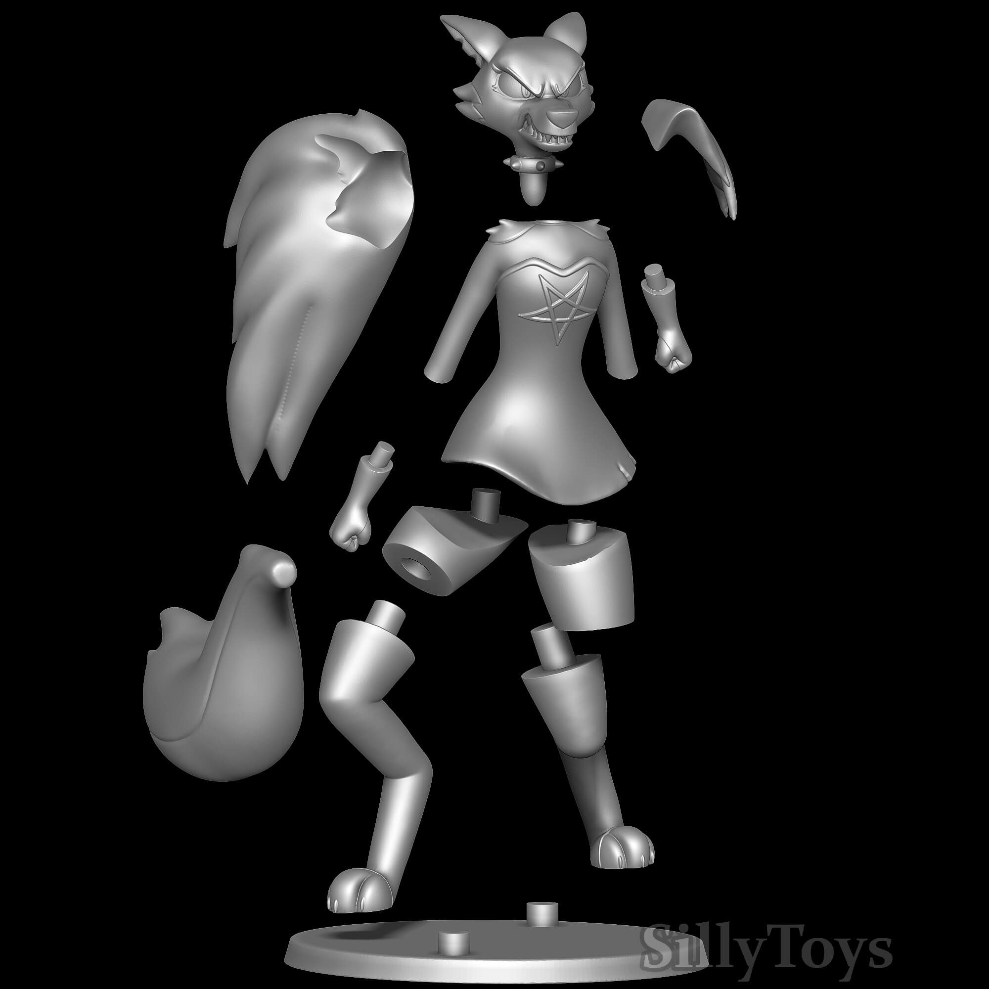 Loona Angry - Helluva Boss 3D Model by SillyToys