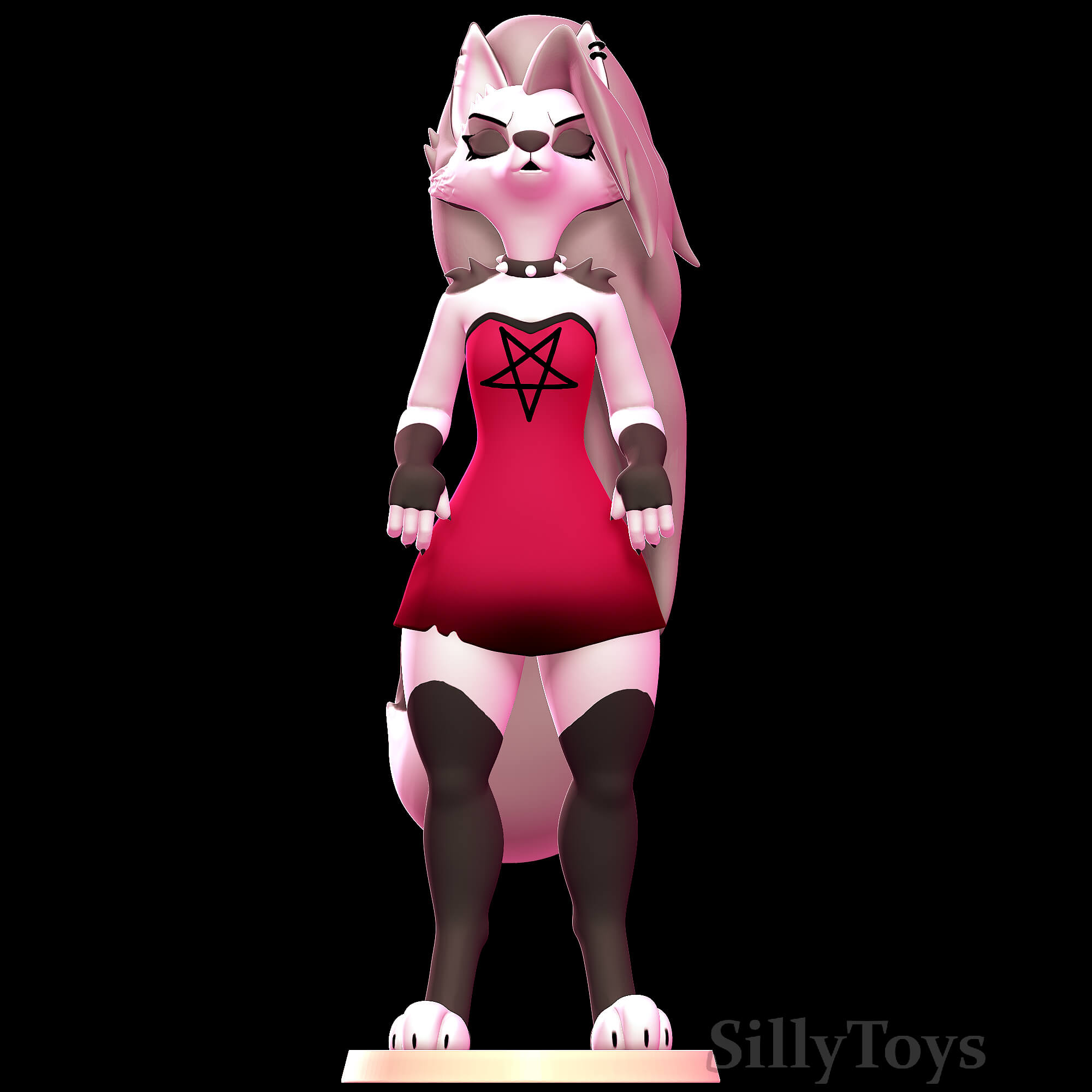 Loona With Dress - Helluva Boss 3D Model by SillyToys