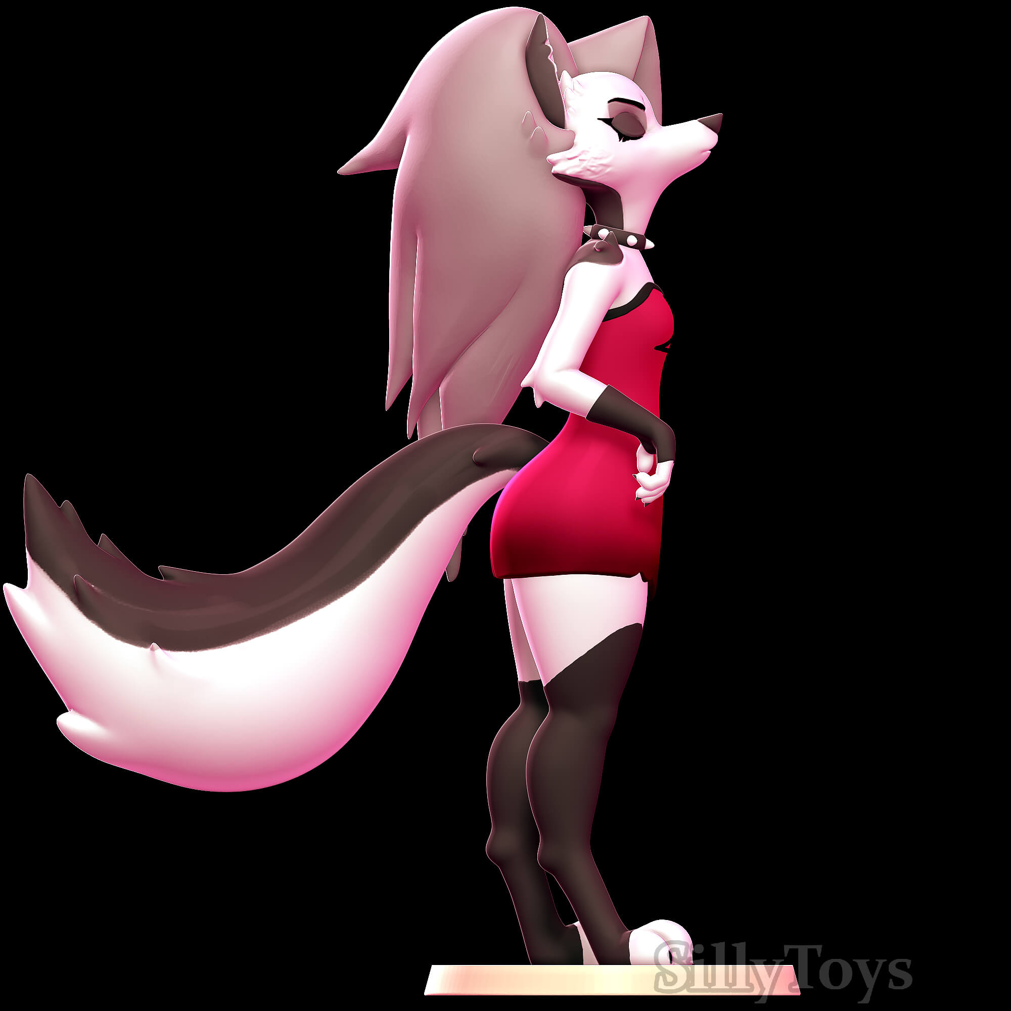 Loona With Dress - Helluva Boss 3D Print Model by SillyToys