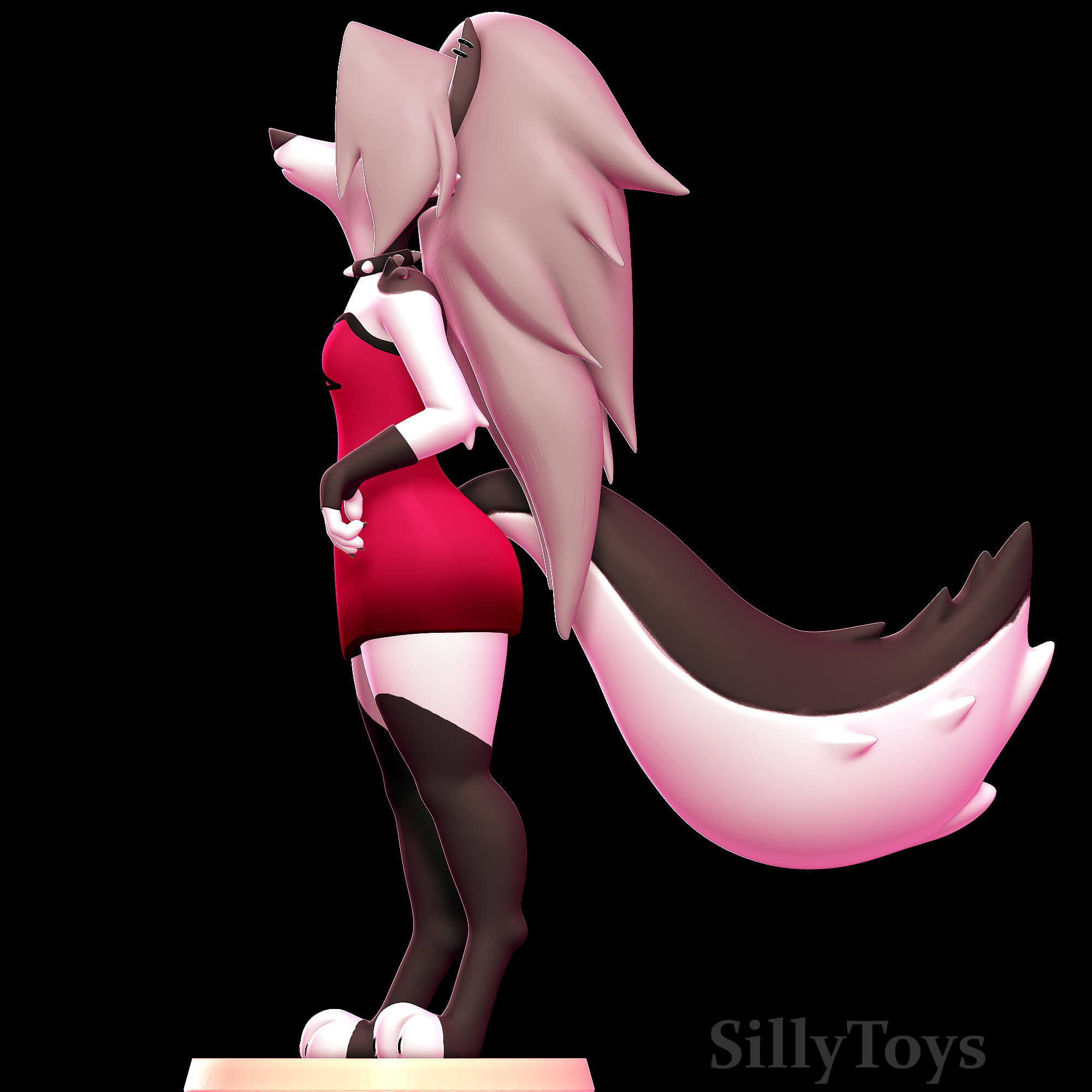 Loona With Dress - Helluva Boss 3D Model by SillyToys