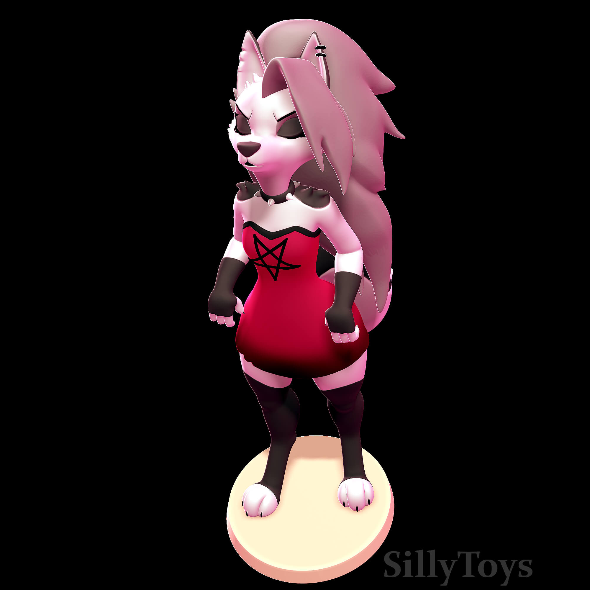 Loona With Dress - Helluva Boss 3D Model by SillyToys