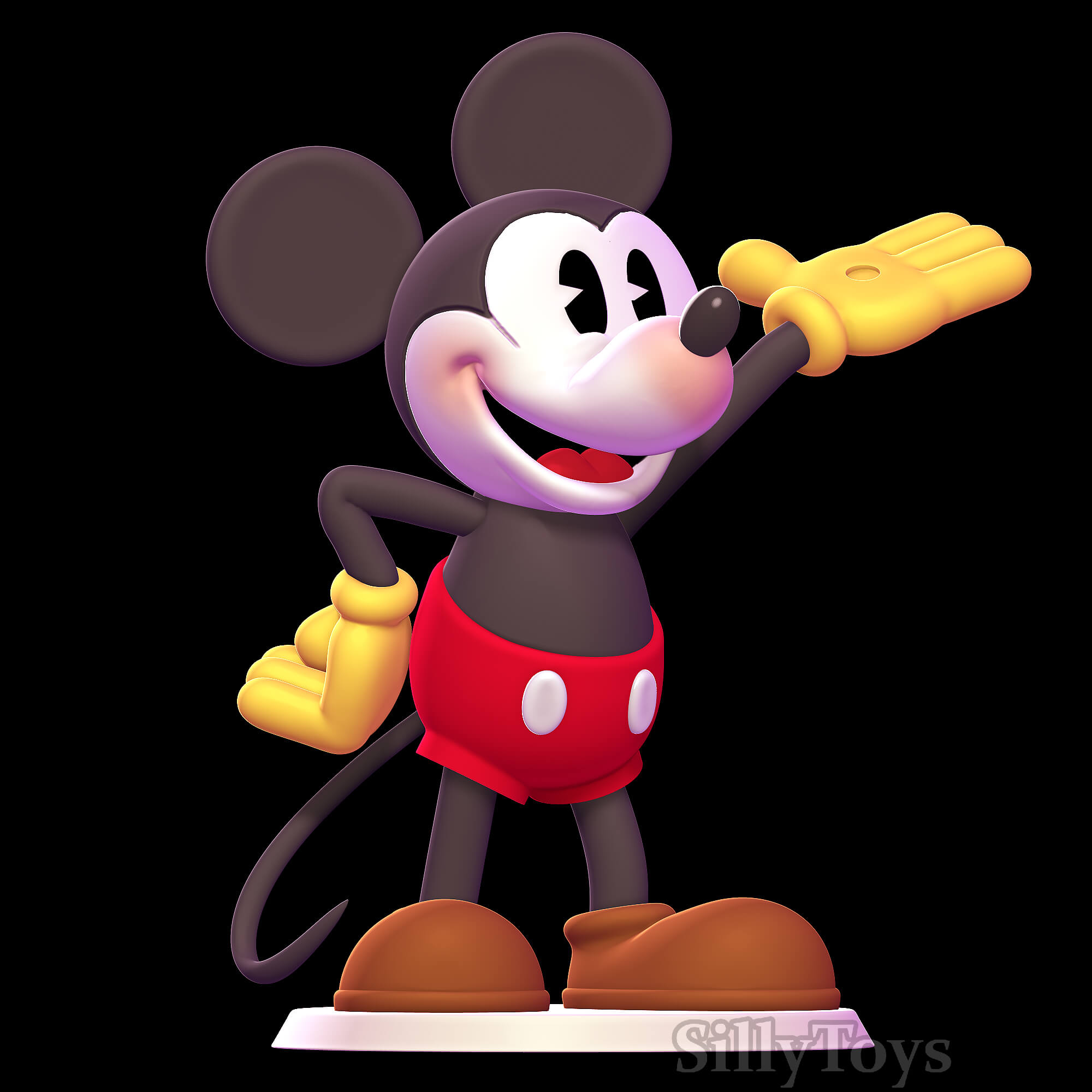 Mickey Mouse 1928 - 3D Model by SillyToys