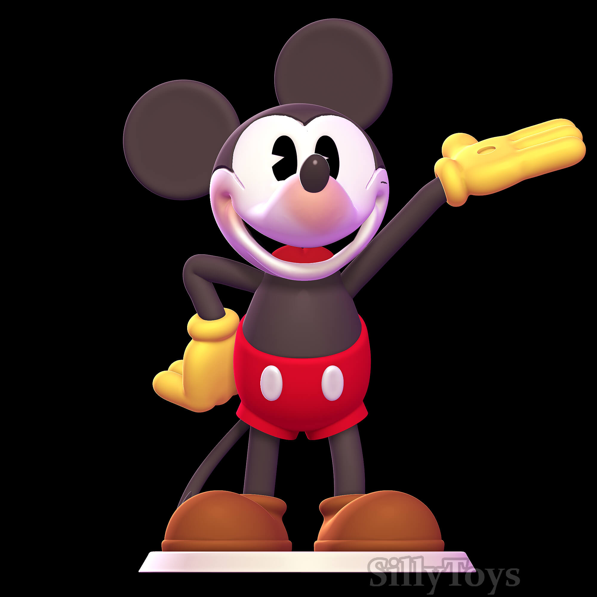 Mickey Mouse 1928 - 3D Model by SillyToys