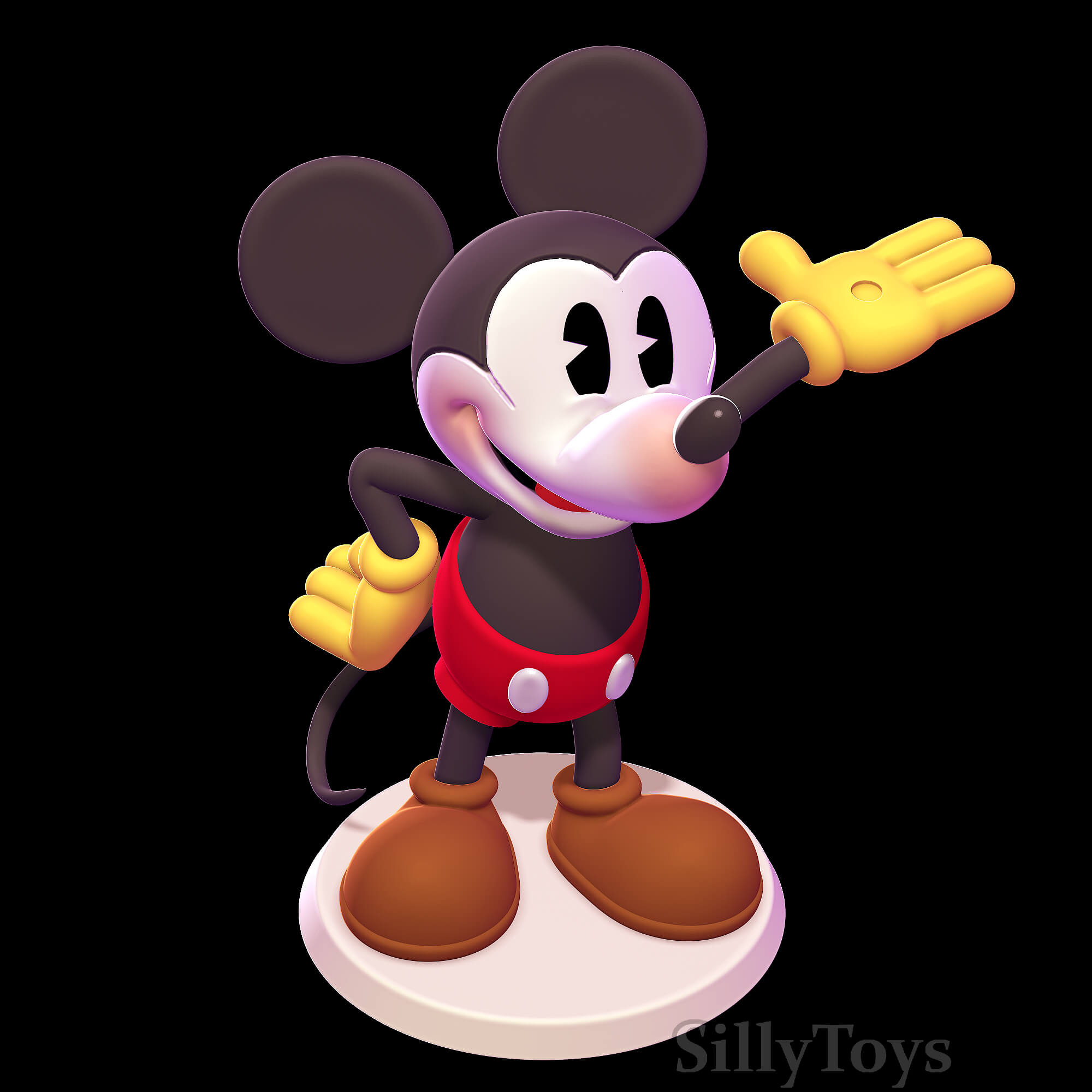 Mickey Mouse 1928 - 3D Model by SillyToys