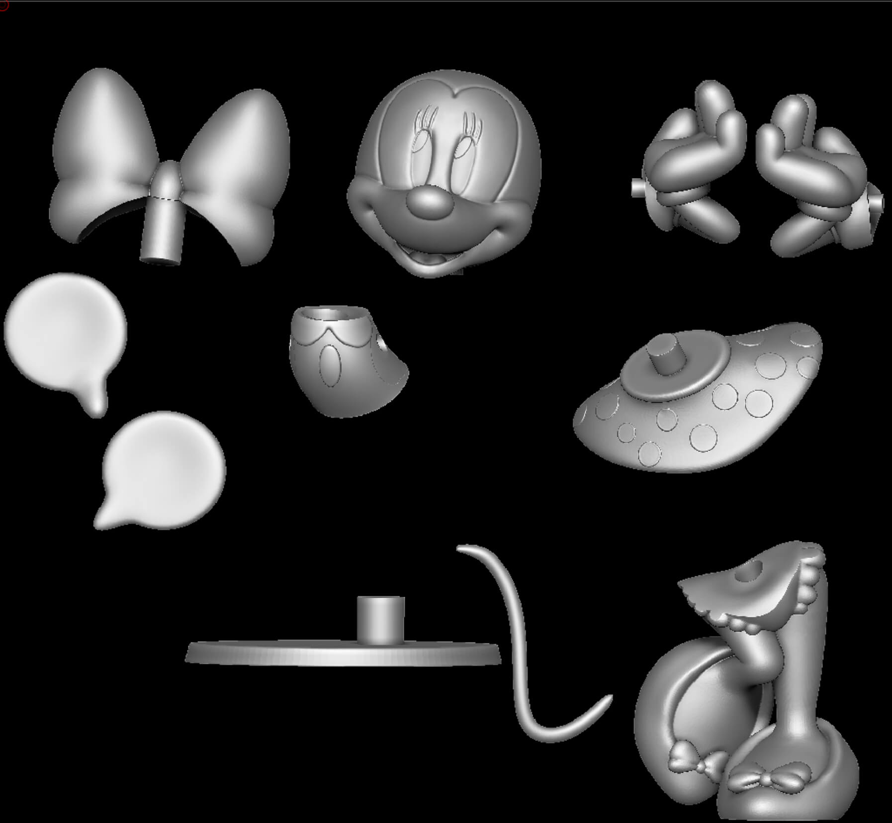 Minnie Mouse - 3D Model by SillyToys