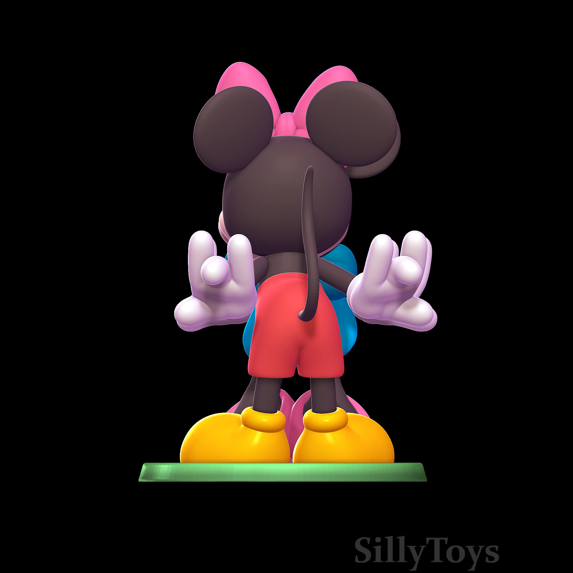 Minnie Mouse and Mickey Mouse Kissing - 3D Model by SillyToys