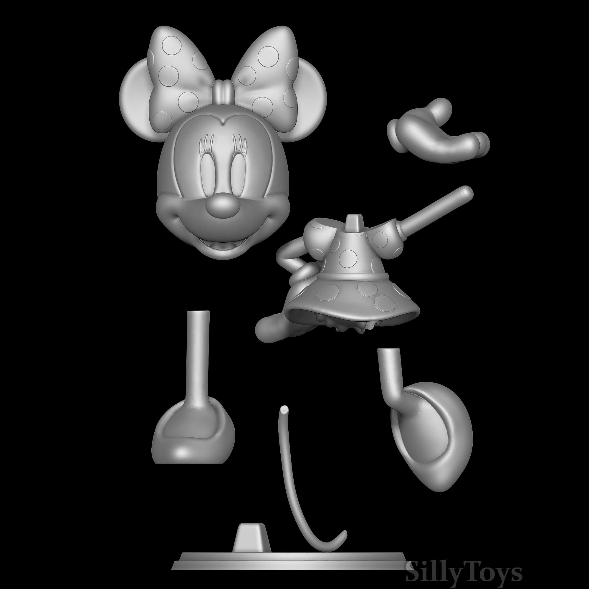 Minnie Mouse - 3D Model by SillyToys