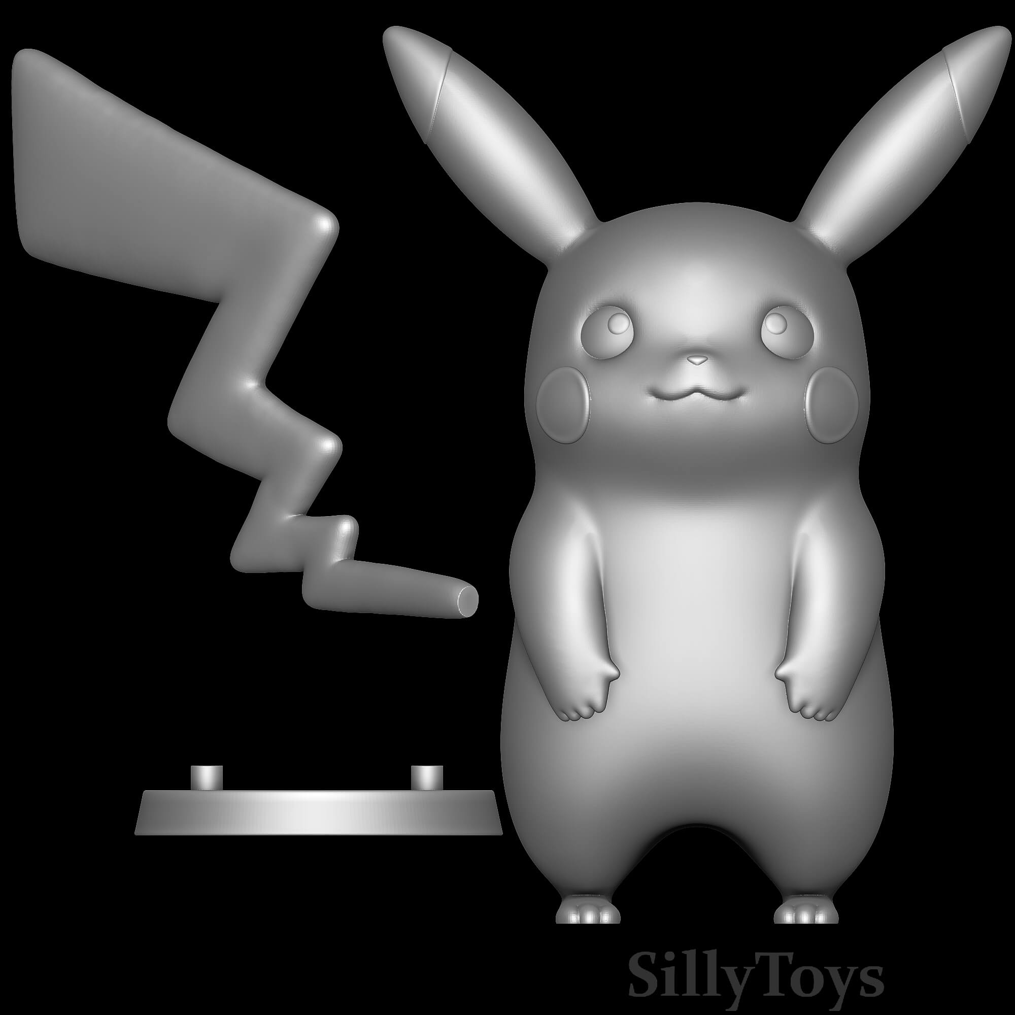 Pikachu - Pokémon Free 3D Model by SillyToys