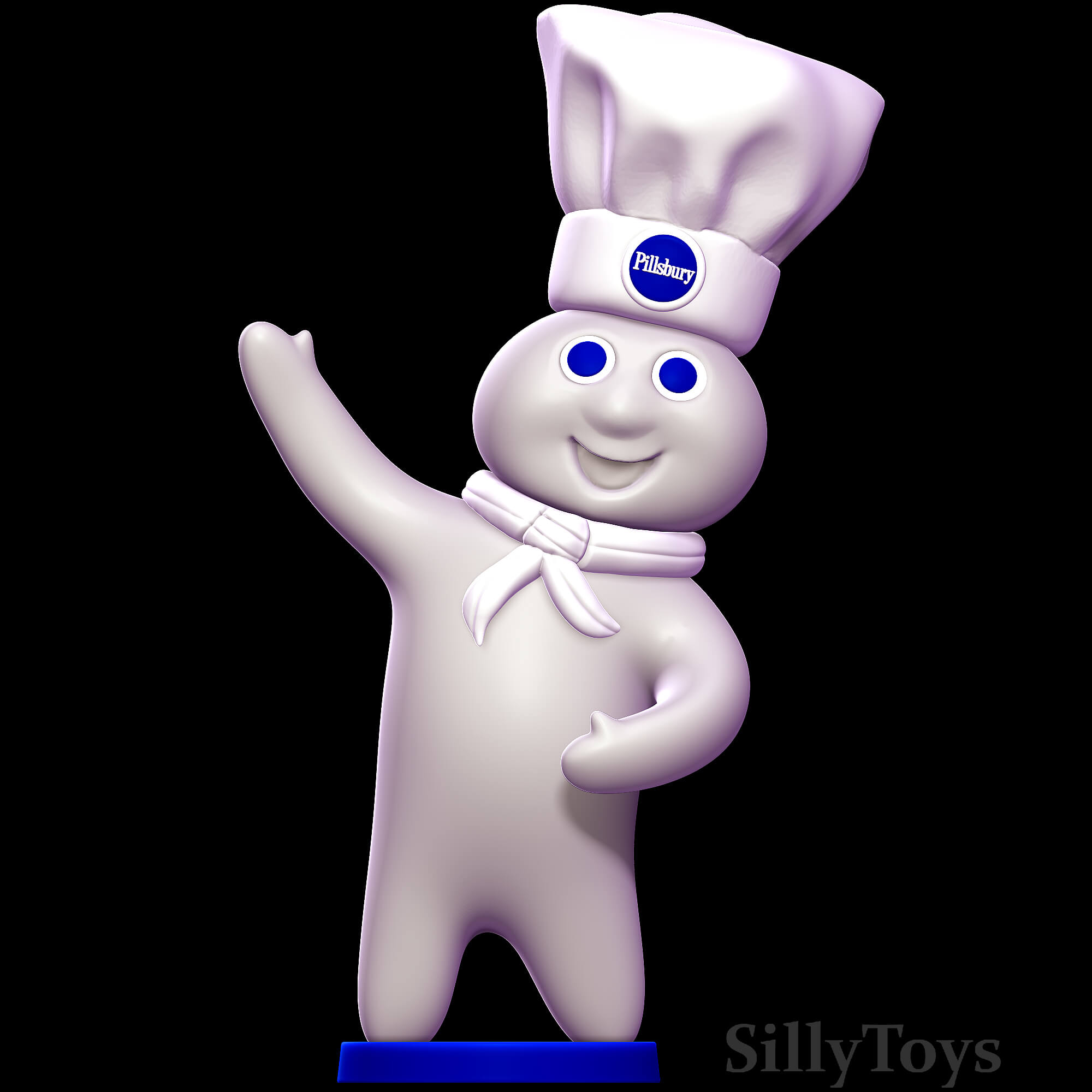 Pillsbury Doughboy - 3D Model by SillyToys