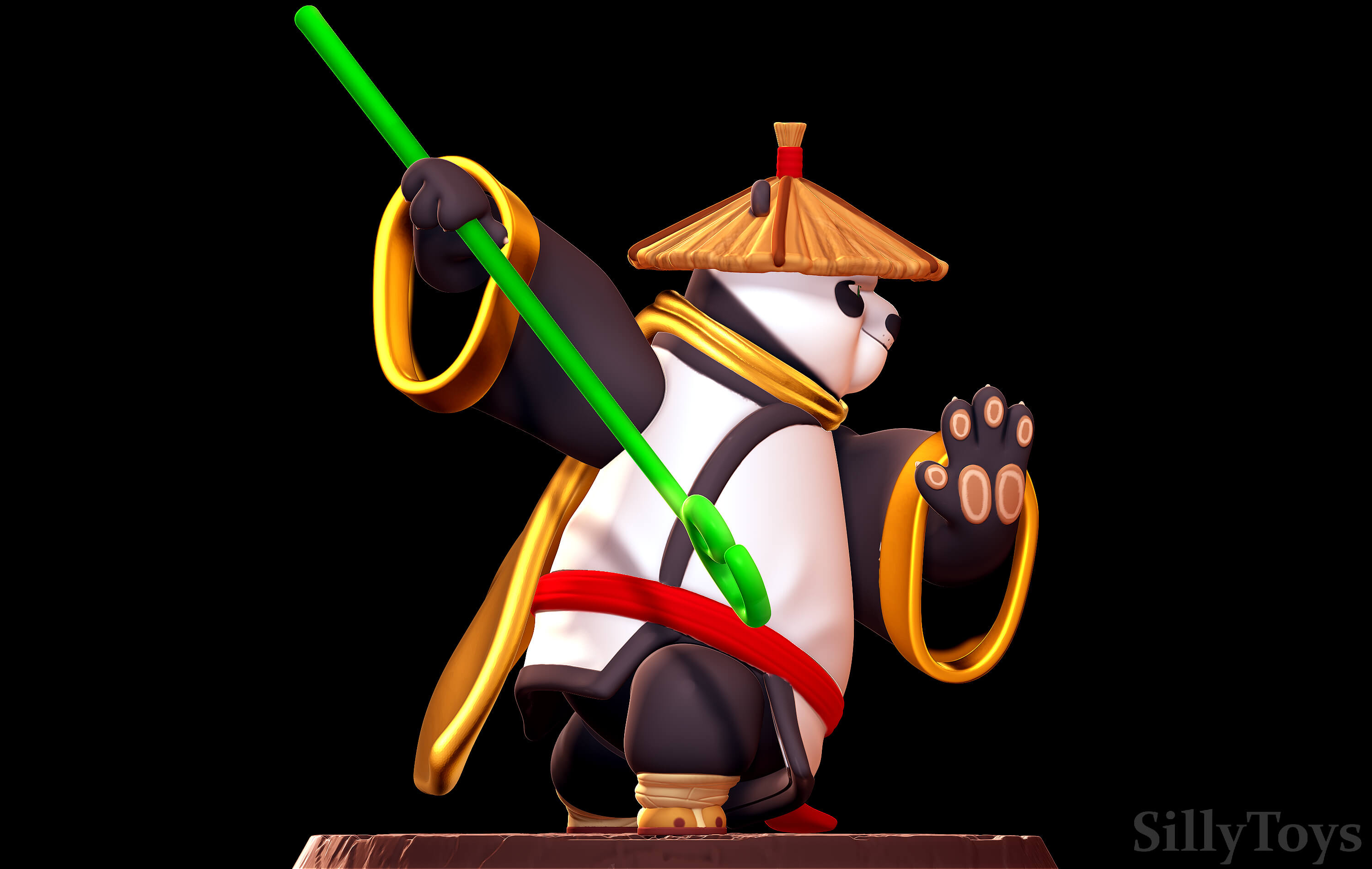 PO The Legendary Warrior - Kung Fu Panda 3D Model by SillyToys