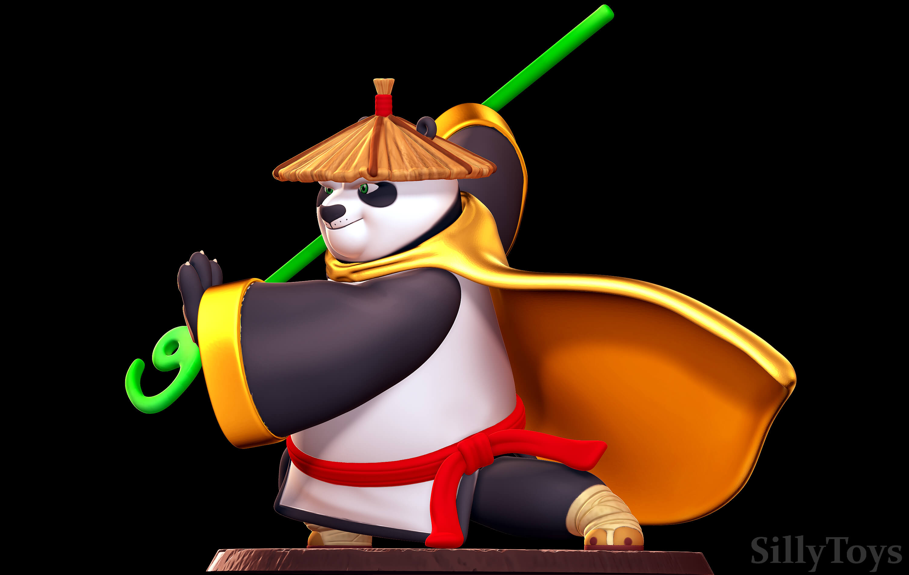 PO The Legendary Warrior - Kung Fu Panda 3D Model by SillyToys