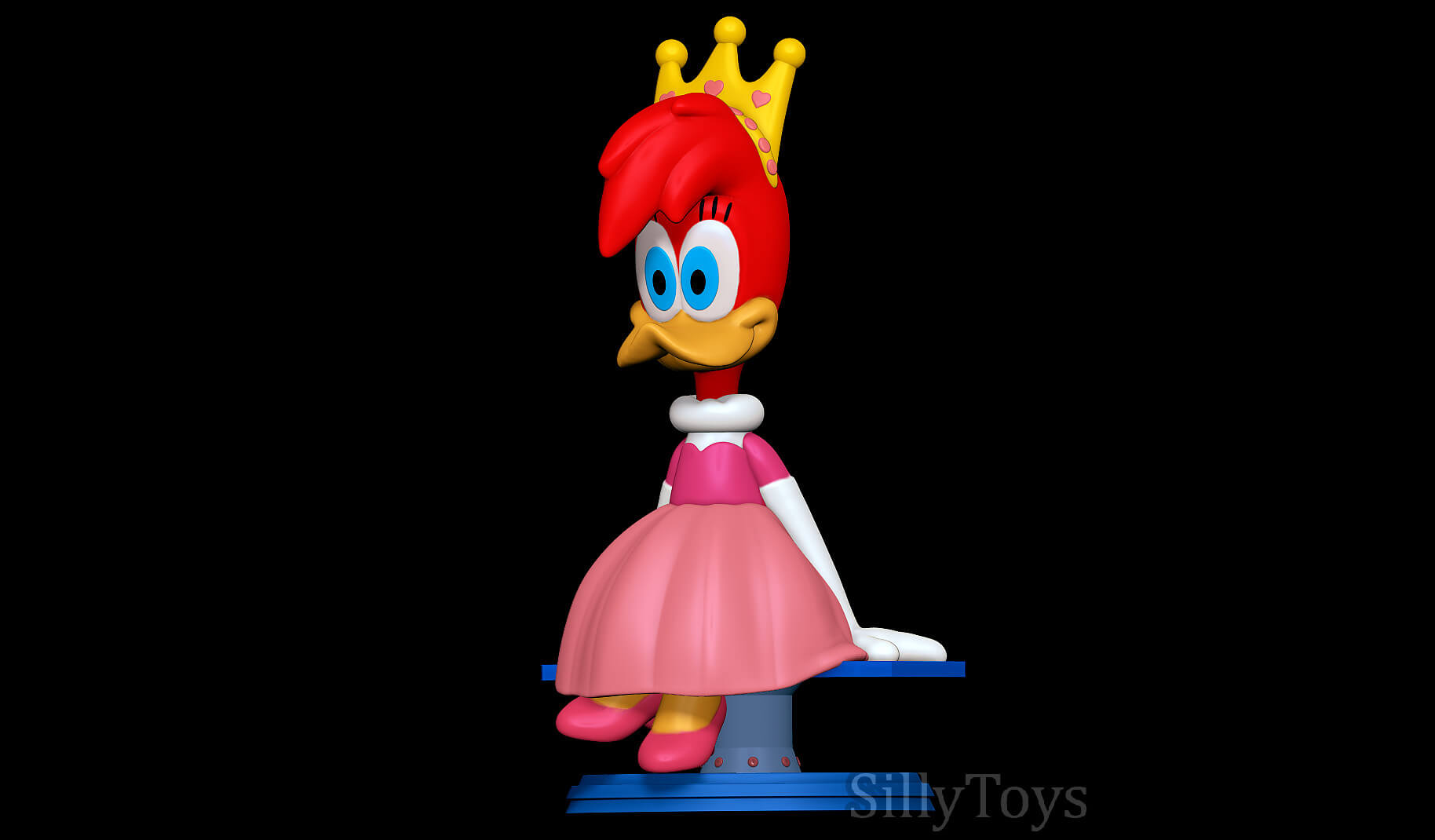 Princess Winnie Woodpecker - 3D Model by SillyToys