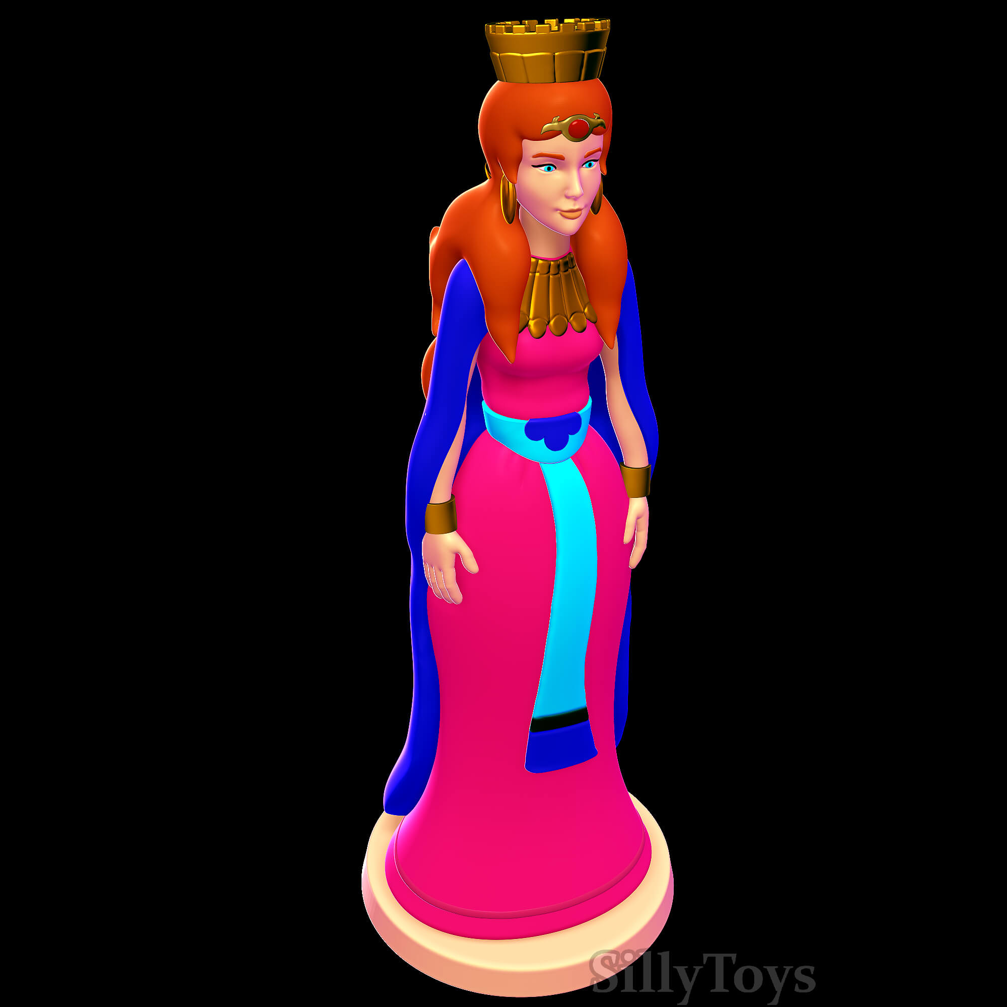 Queen - cartoon 3D Model by SillyToys