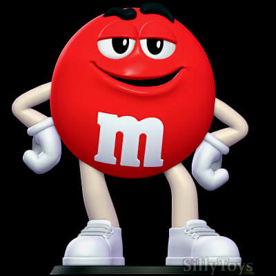 Red - MandMs 3D Model by SillyToys